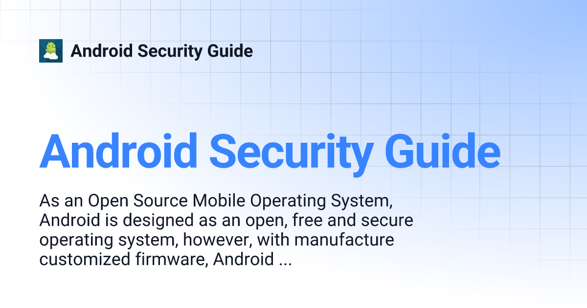 Android Security Guide | Android Security Guide